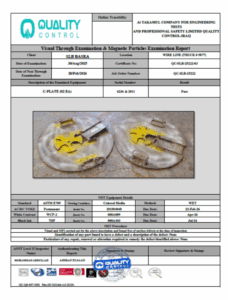 SLB BASRA WIRE LINE CERTIFICATE NO: QC-SLB-25222-03 DUE DATE: 28-FEB ...